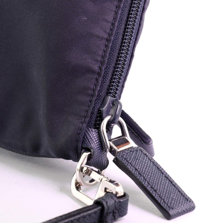 Prada Front Pocket Wristlet Clutch Tessuto with Saffiano Leather Large ...