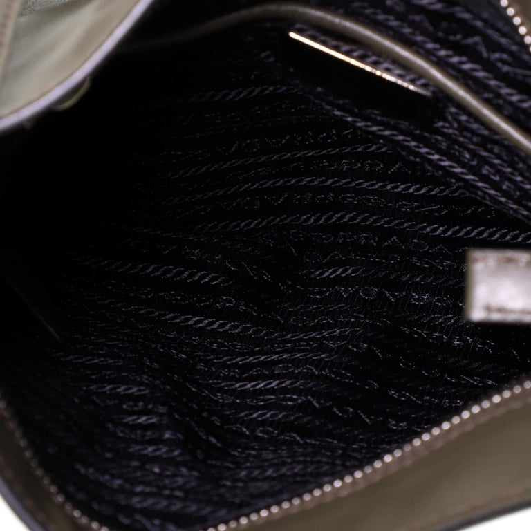 Prada Front Pocket Zip Messenger Bag Soft Calfskin Medium For Sale at ...