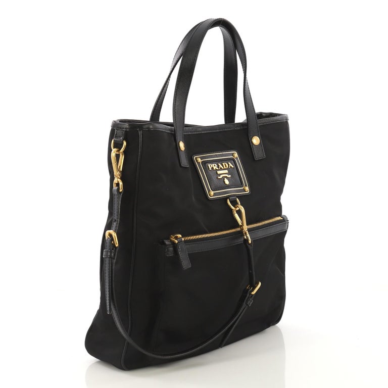 Prada Front Pocket Zip Tote Tessuto Medium at 1stDibs
