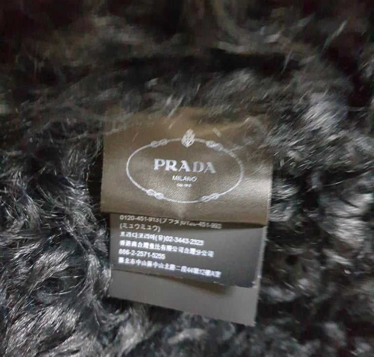 Prada Fur Trimmed Winter Leather Jacket For Sale at 1stDibs