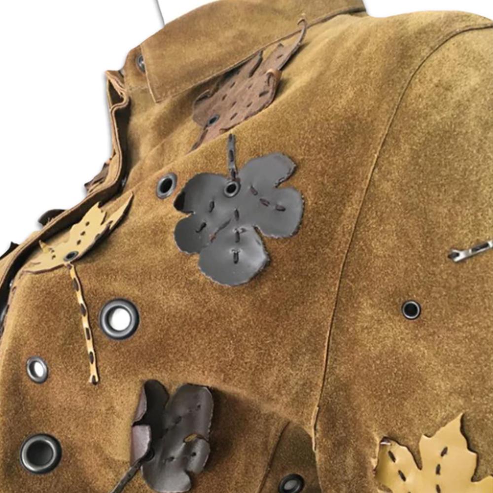 PRADA FW1999 Leather leaf jacket For Sale at 1stDibs