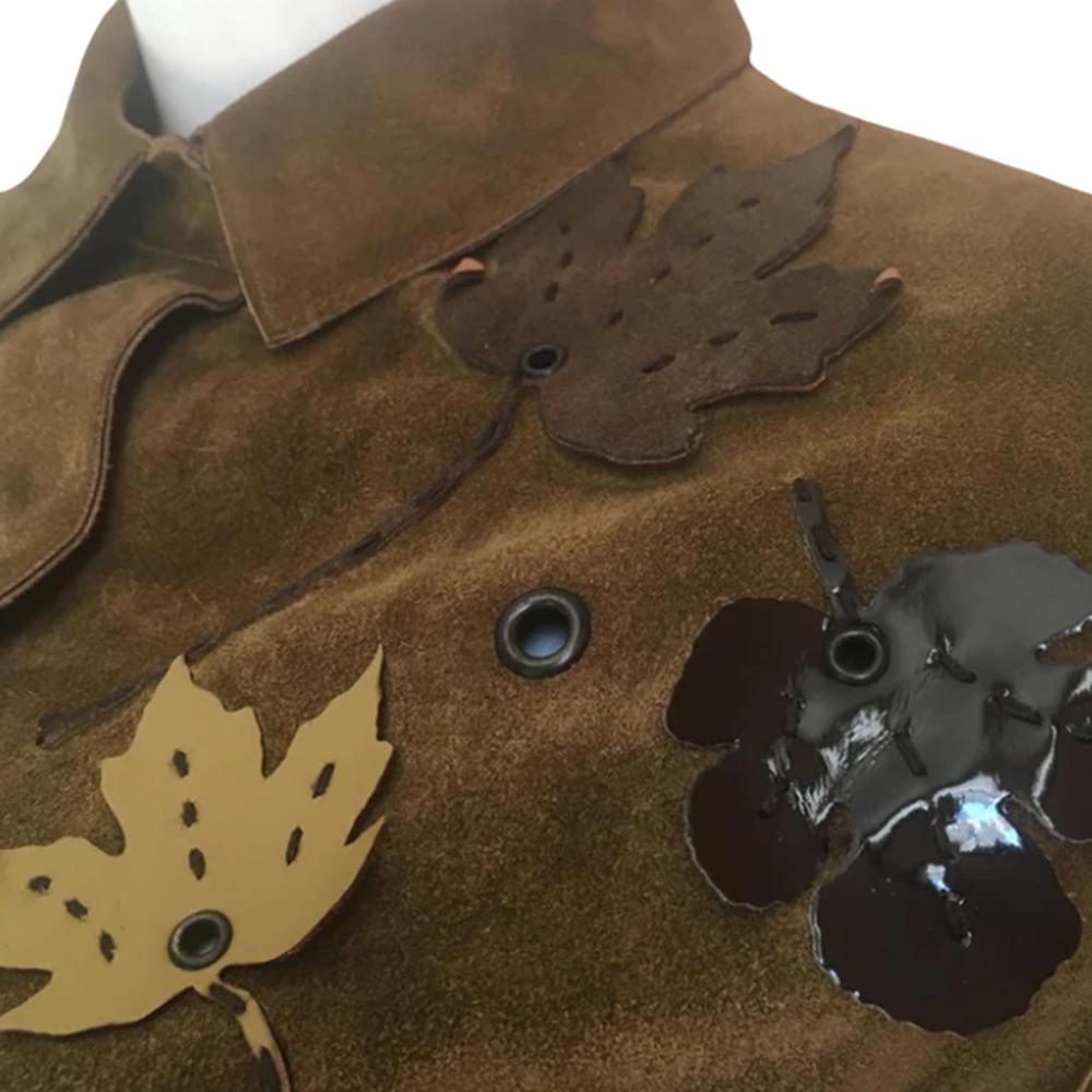 PRADA FW1999 Leather leaf jacket For Sale at 1stDibs