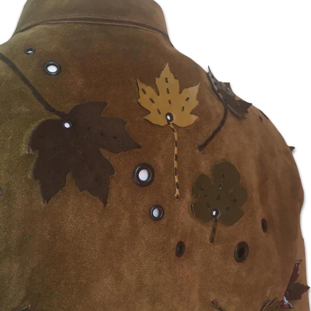 PRADA FW1999 Leather leaf jacket For Sale at 1stDibs