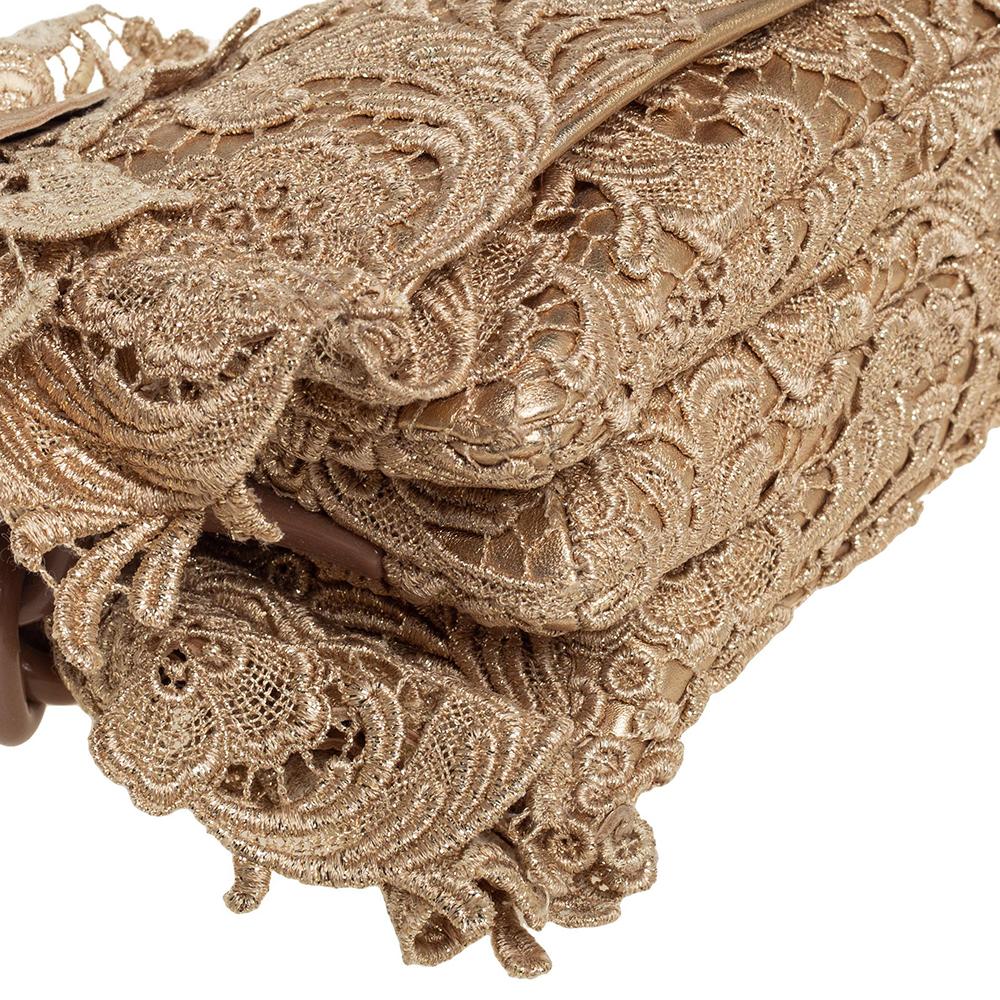 Prada Gold Pizzo Lace Chain Flap Shoulder Bag at 1stDibs | lace chain ...