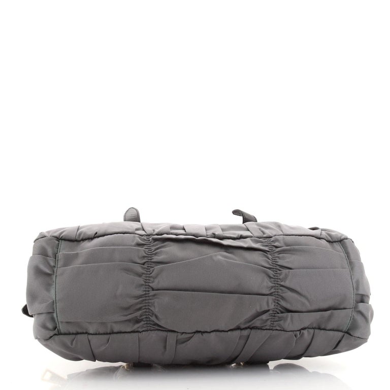 Prada Gray Tessuto Nylon Gaufre Convertible Medium Satchel Bag For Sale ...