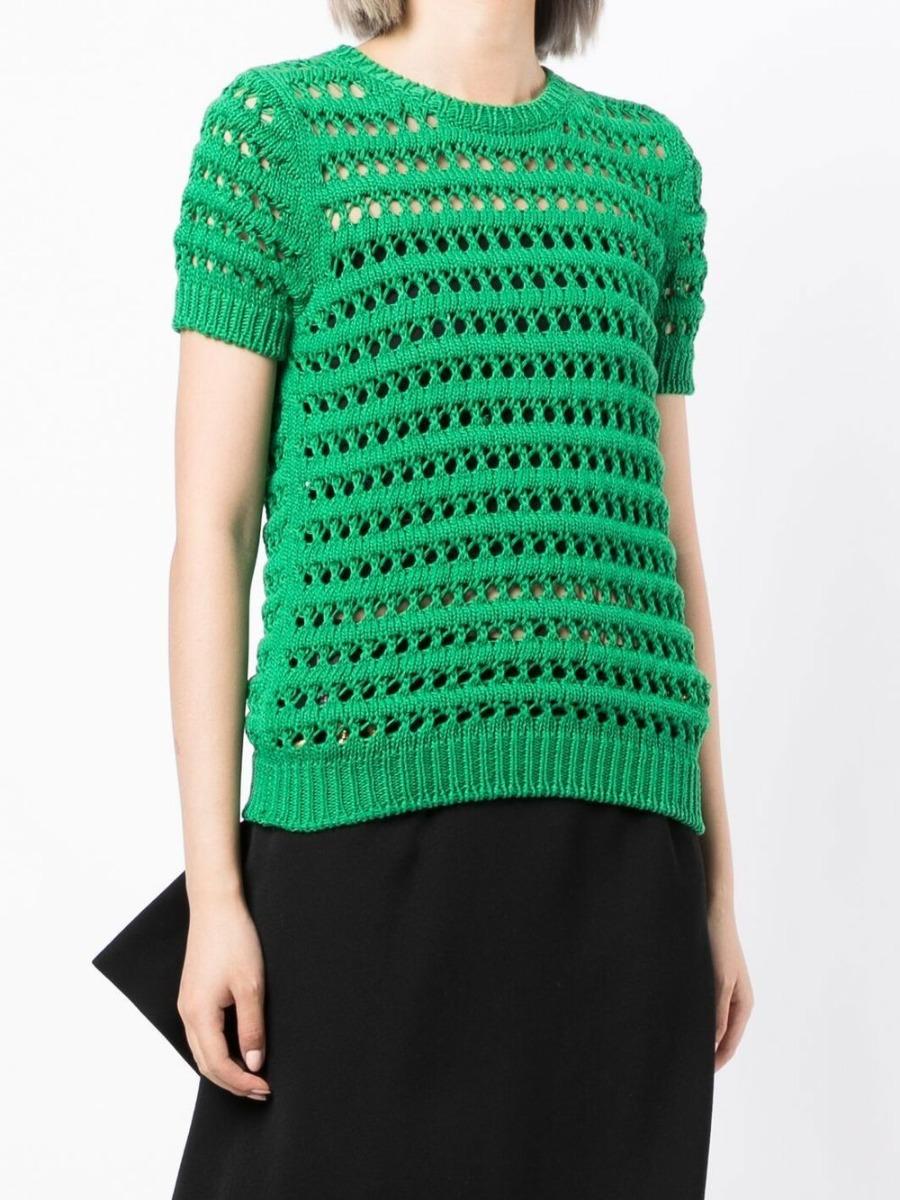 Prada Green Knit Top at 1stDibs | prada knit top, prada knit shirt ...