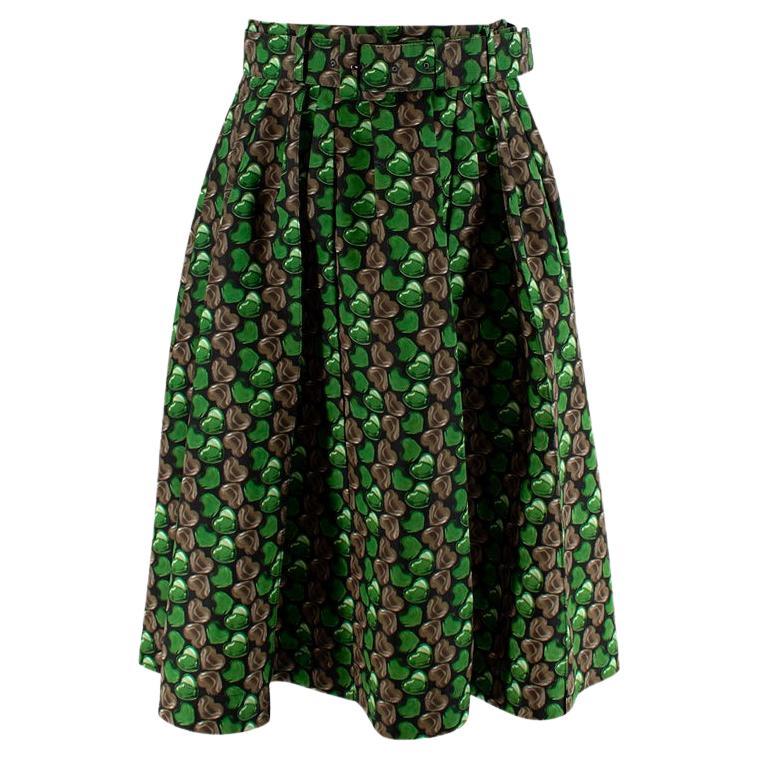 Prada Iconic Print and Python Print Runway Pleated Mini Skirt - Size US ...