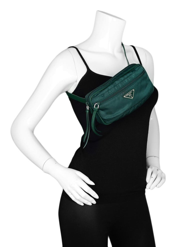 Prada Green Nylon Small Fanny Pack/ Belt Bag 30" - 34" at 1stDibs ...