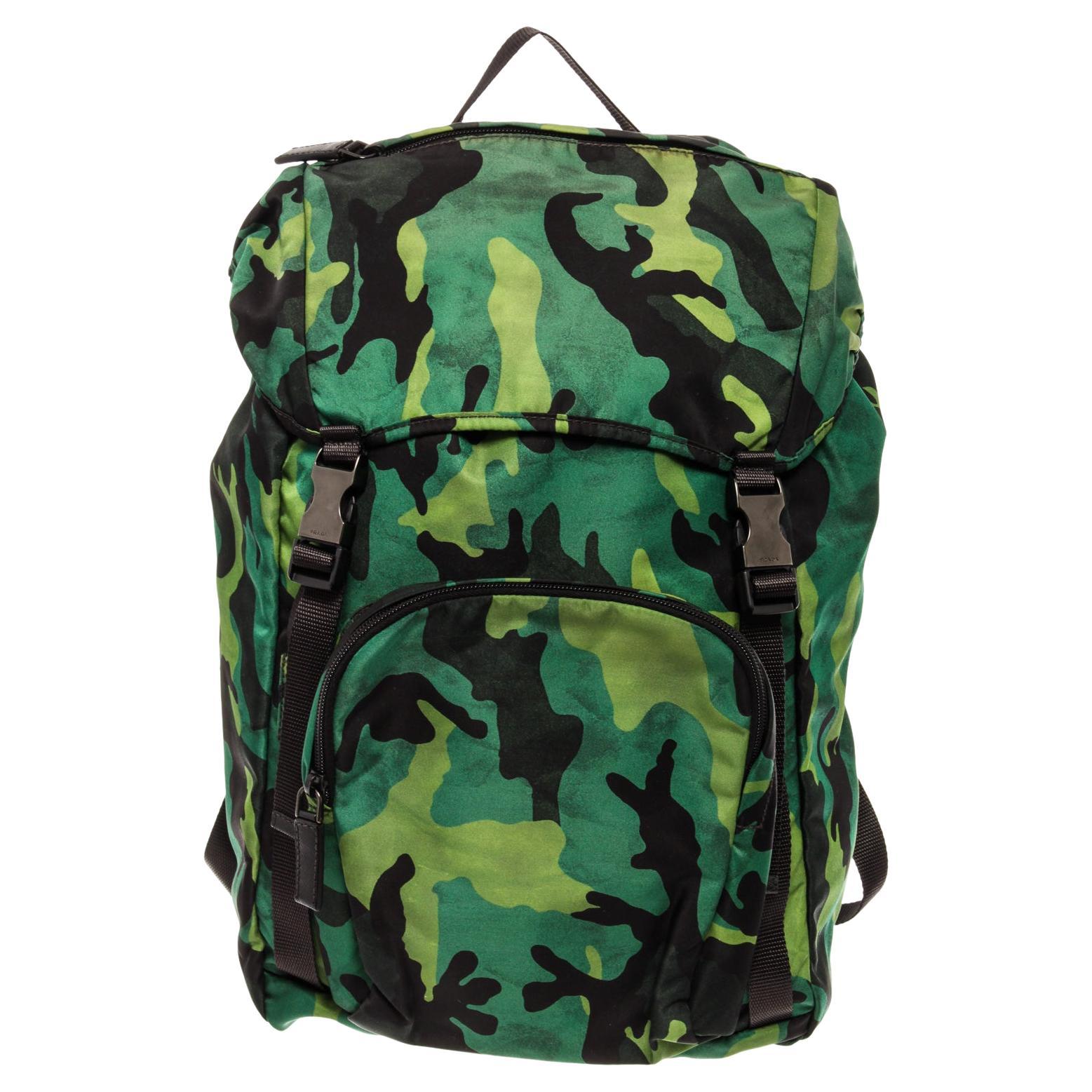 Vintage Authentic Prada Black Quilted Backpack Italy w Dust Bag LARGE ...