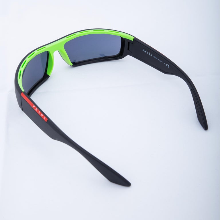 Prada Green Tented Linea Rossa Active Sunglasses Sps02u For Sale At