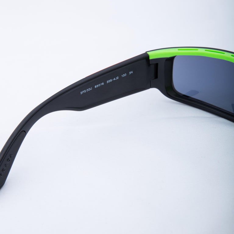 Prada Green Tented Linea Rossa Active Sunglasses Sps02u For Sale At