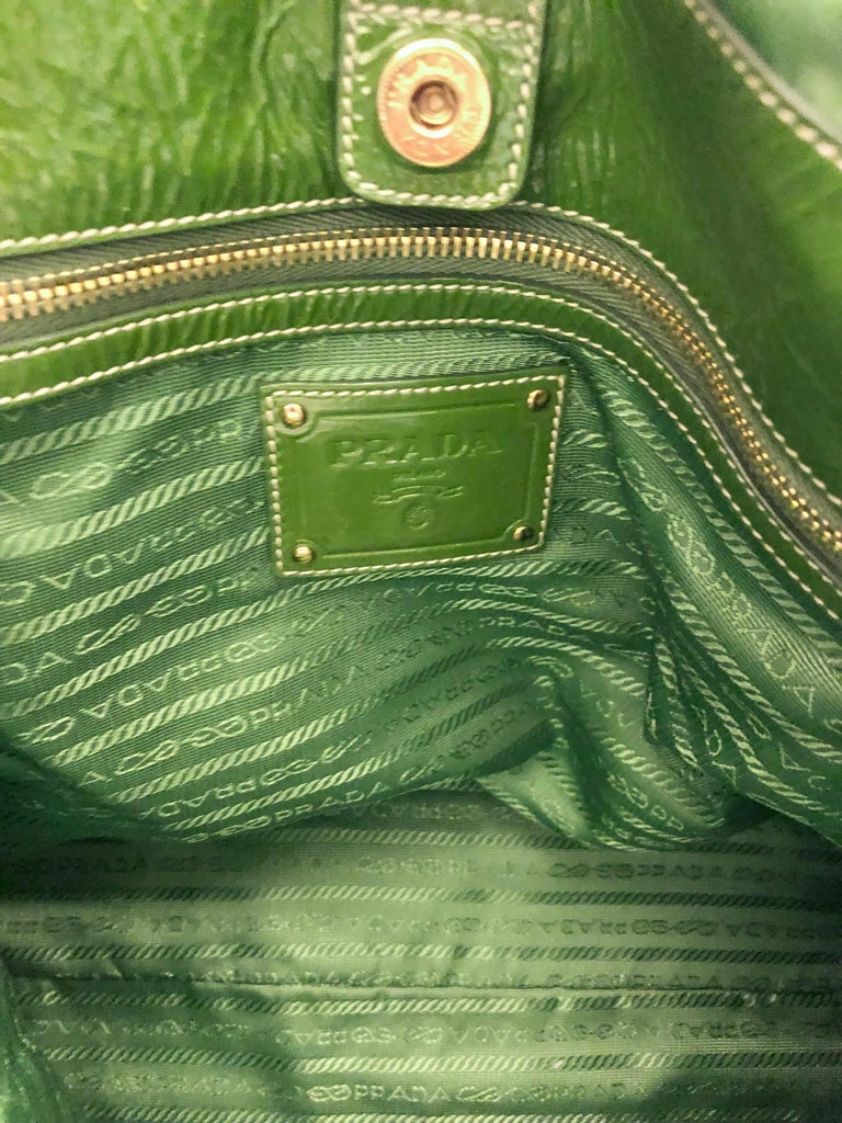 Prada Green Tessuto Pietre Jewelled Nylon Tote Bag For Sale at 1stDibs