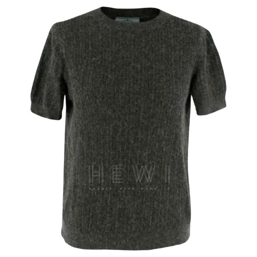 Prada Purple and beige tweed shell top For Sale at 1stDibs