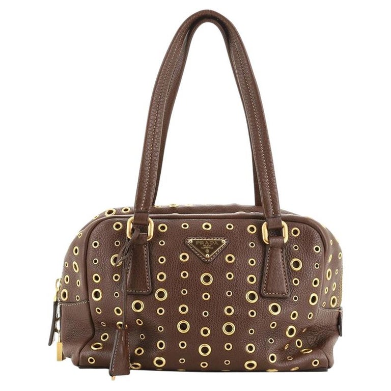 Prada Grommet Bauletto Bag Leather Small at 1stDibs | prada grommet bag ...