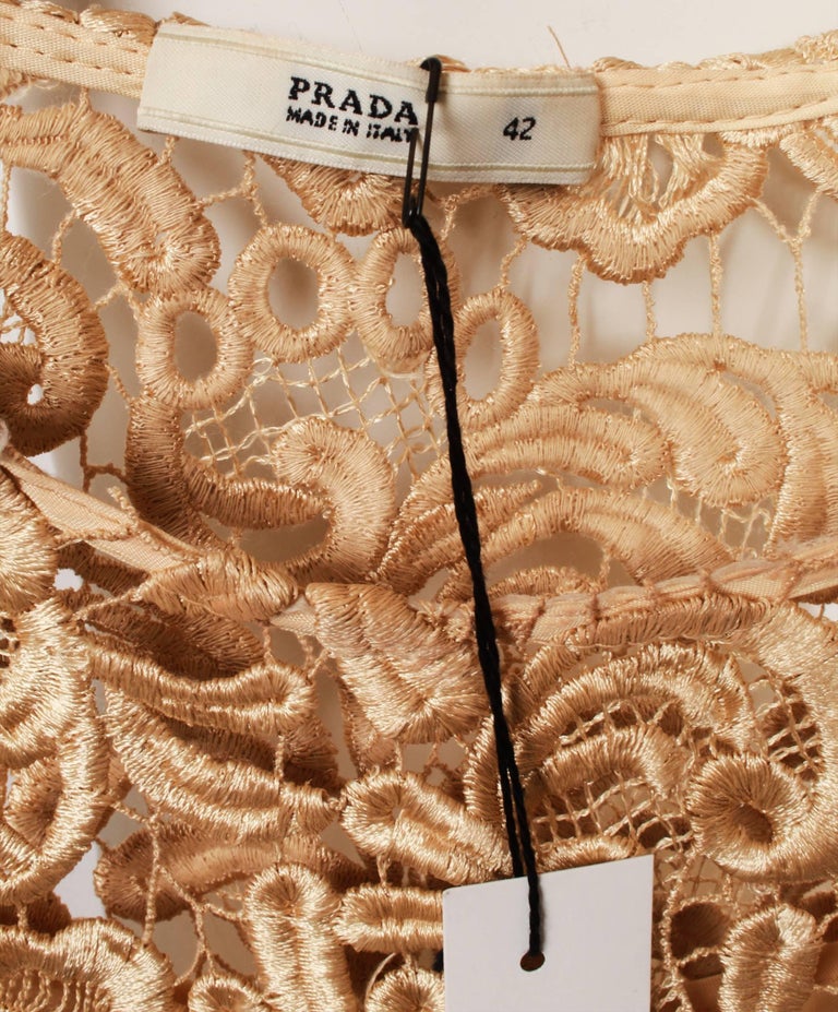 Prada Guipure Lace Shell Dress at 1stDibs