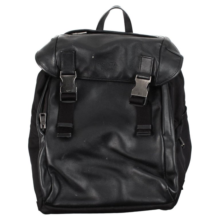 Prada Heavy Leather Backpack Men Bag For Sale at 1stDibs