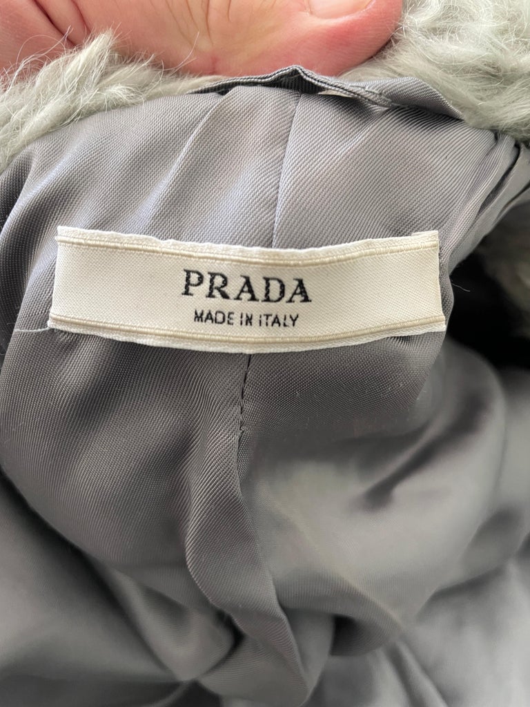 Prada Iconic Mohair Faux Fur Coat from 2007 For Sale at 1stDibs
