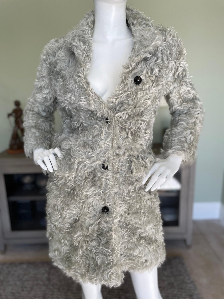 Prada Iconic Mohair Faux Fur Coat from 2007 For Sale at 1stDibs