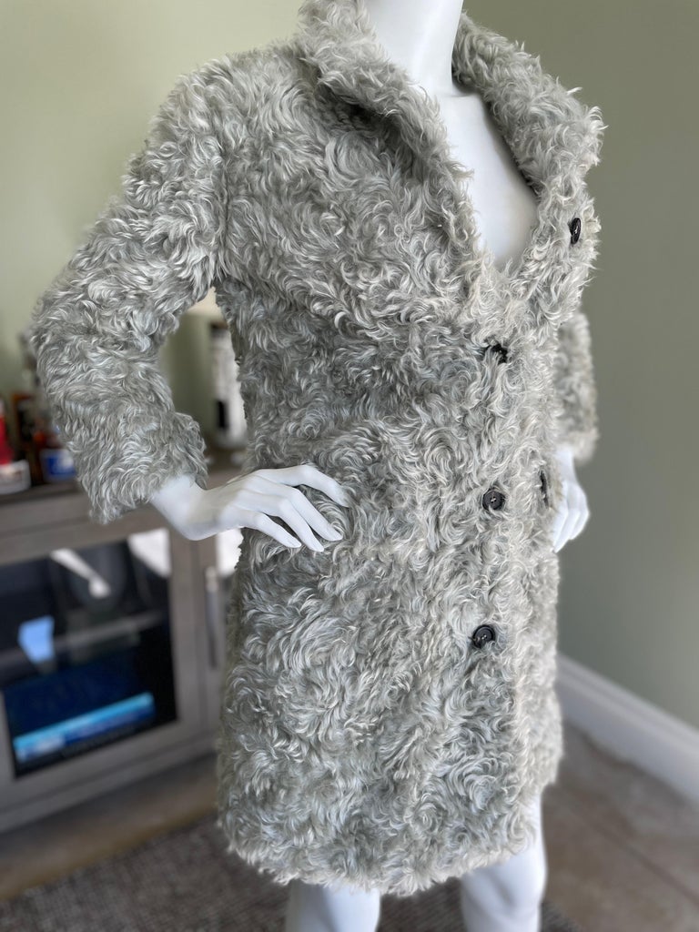 Prada Iconic Mohair Faux Fur Coat from 2007 For Sale at 1stDibs