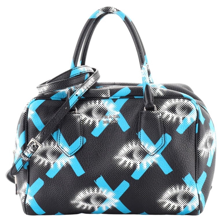 Prada Inside Bauletto Bag Printed Vitello Daino Medium For Sale at 1stDibs
