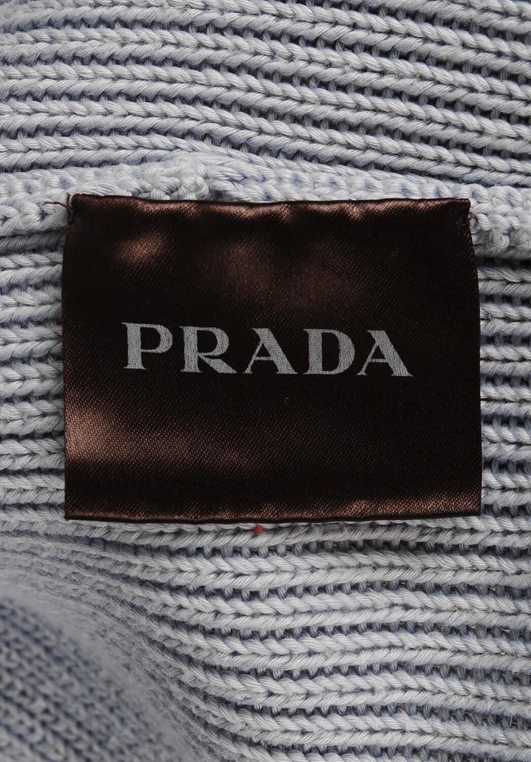 Prada Knit Zipped Men Cotton Cardigan Sweater Size 48IT(M) For Sale at ...
