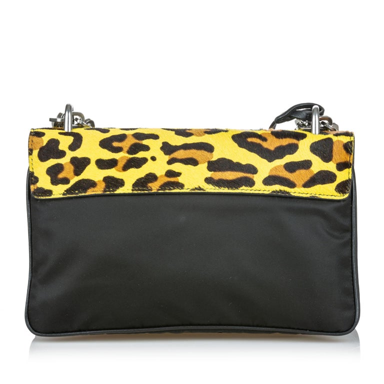 Prada Leopard Cavallino Flap Bag For Sale at 1stDibs | prada cavallino ...