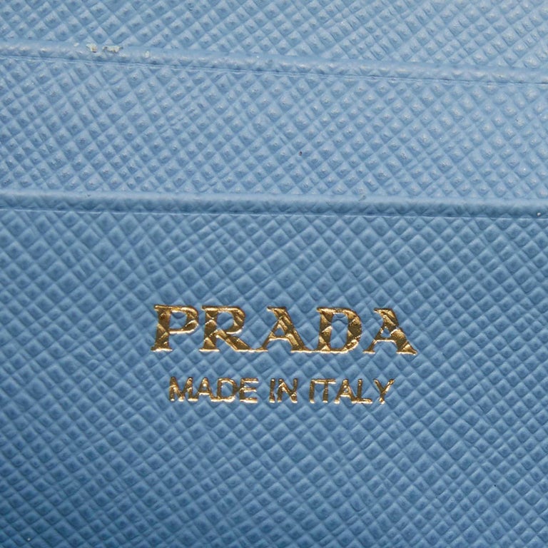 Prada Light Blue Saffiano Lux Leather Crossbody Bag at 1stDibs