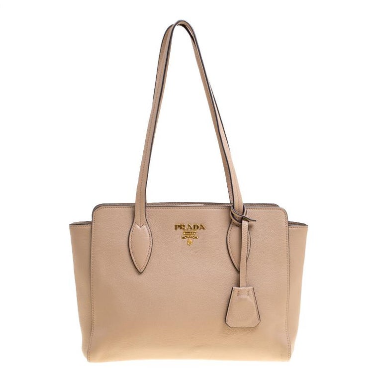 Prada Light Brown Leather Shoulder Bag For Sale at 1stDibs | light ...