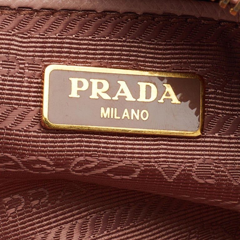 Prada Light Pink Saffiano Leather Mini Camera Crossbody Bag at 1stDibs