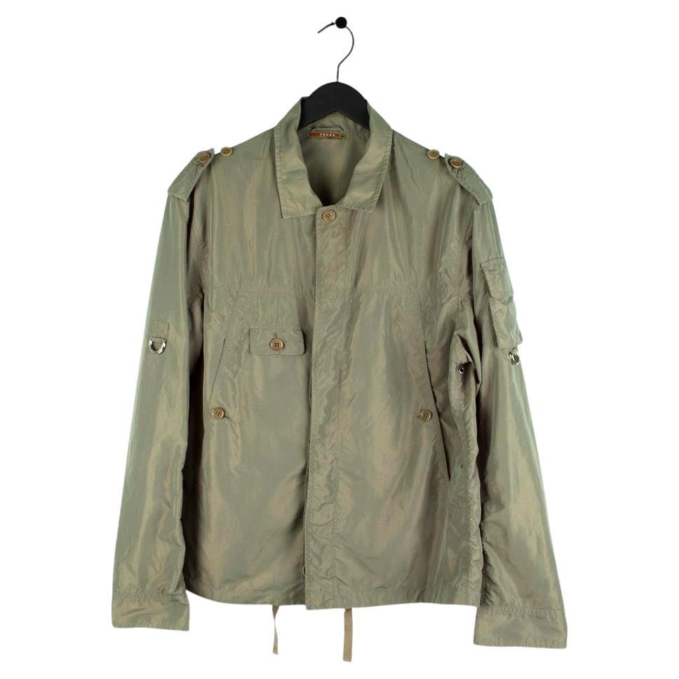 Prada Lightweight Nylon Men Jacket Size 52IT (L) S172 For Sale at 1stDibs