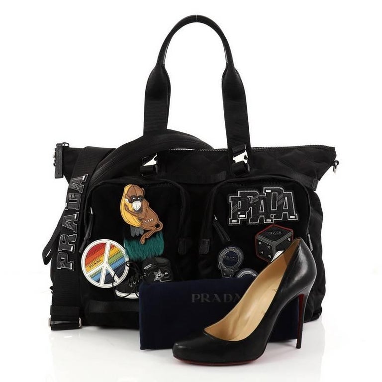 Prada Limited Edition Patches Tote Quilted Tessuto Large at 1stDibs ...
