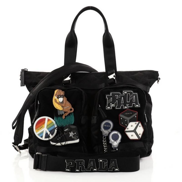 Prada Limited Edition Patches Tote Quilted Tessuto Large at 1stDibs ...