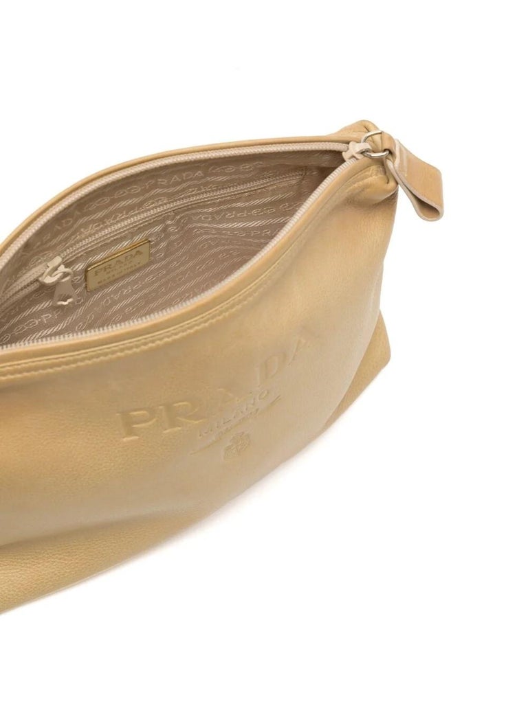 Prada Logo Debossed Pouch at 1stDibs