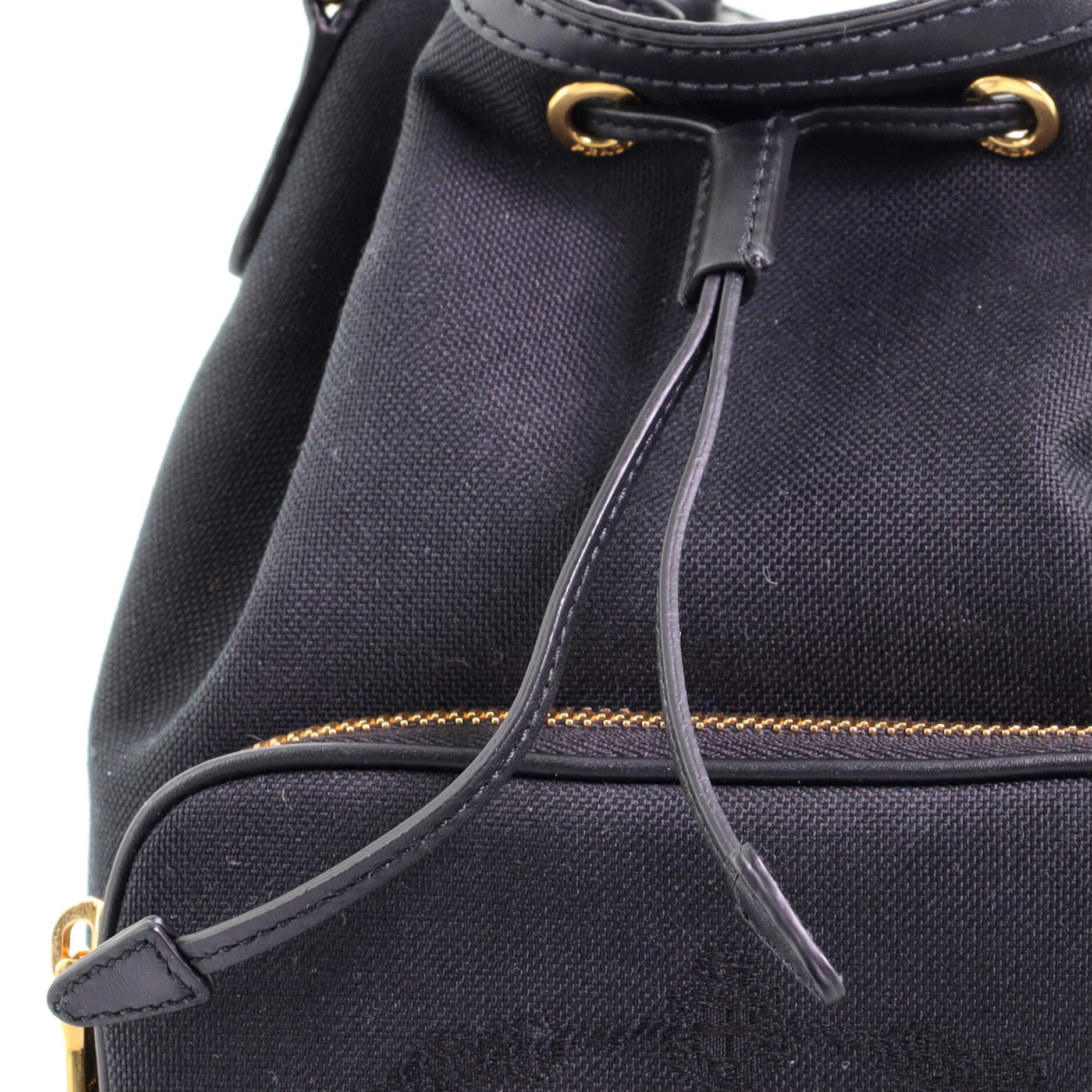 Prada Logo Drawstring Bucket Bag Canvas at 1stDibs | prada bucket bag ...