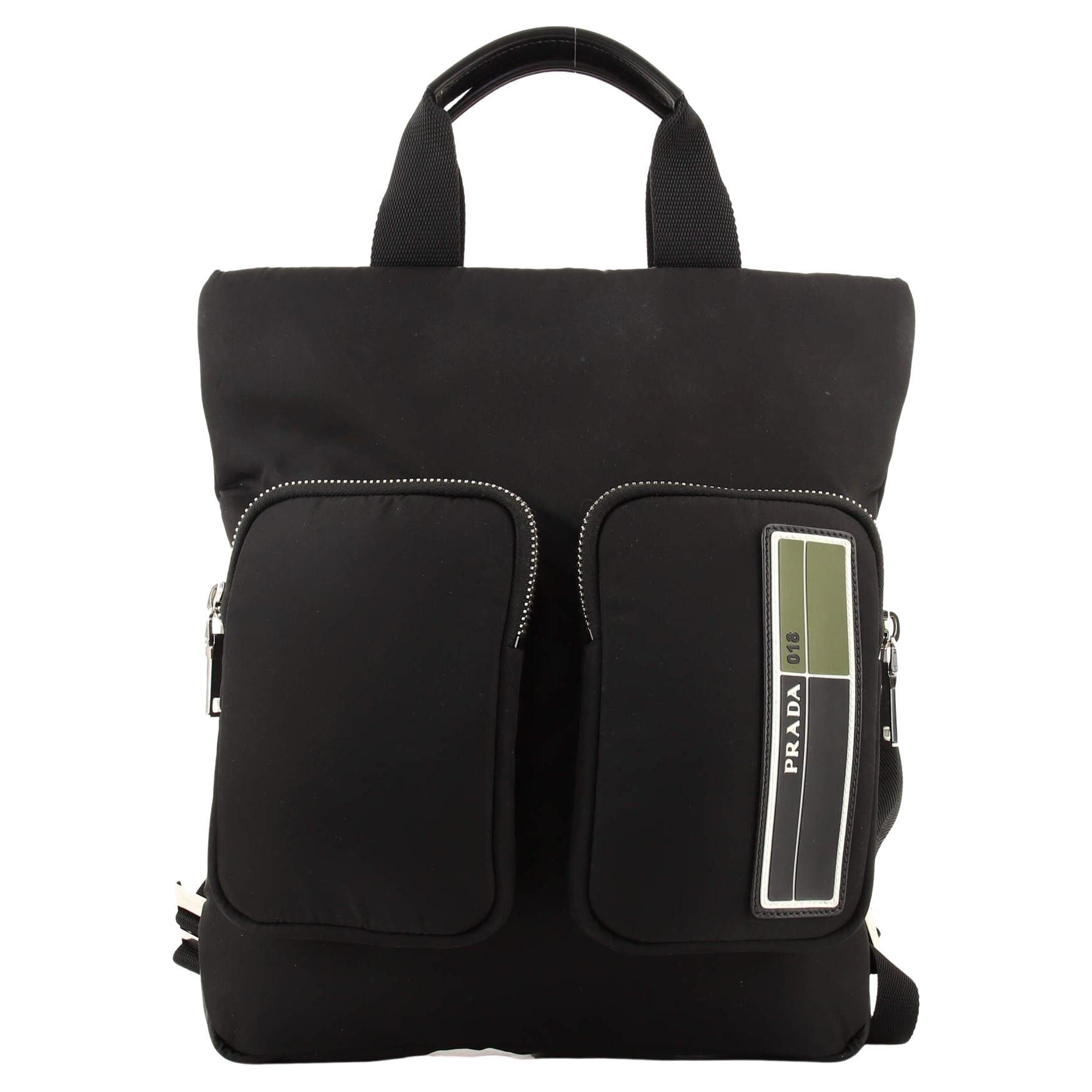 Prada Medium Nylon Backpack in Black For Sale at 1stDibs | prada nylon ...