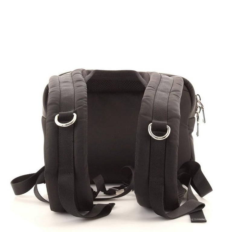 Prada Logo Patch Zip Backpack Tessuto Small at 1stDibs