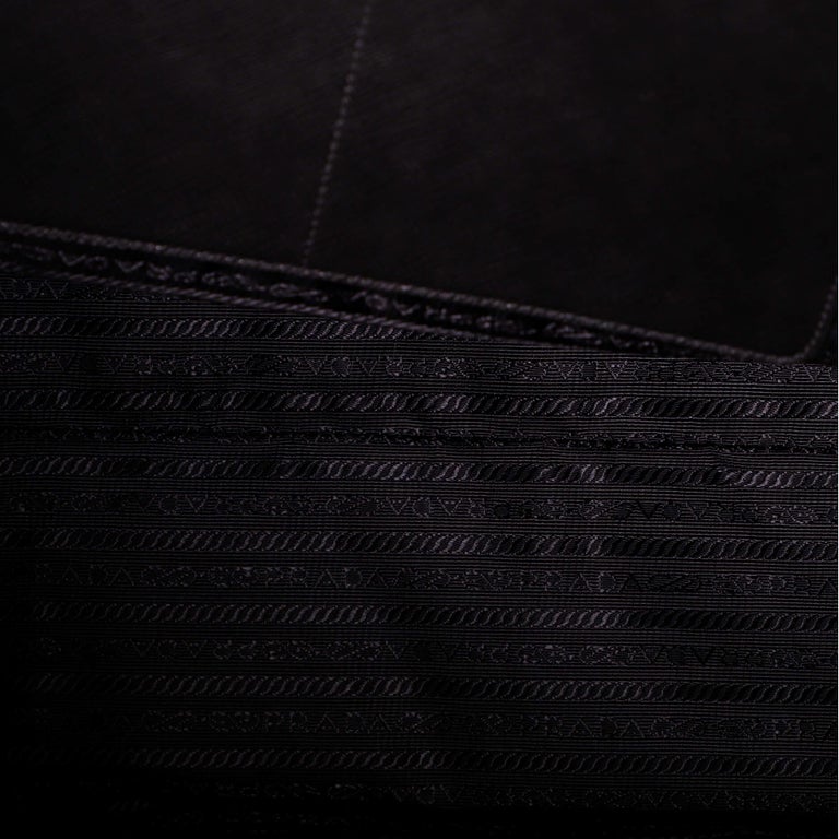 Prada Logo Patches Convertible Tote Tessuto with Saffiano Leather Large ...