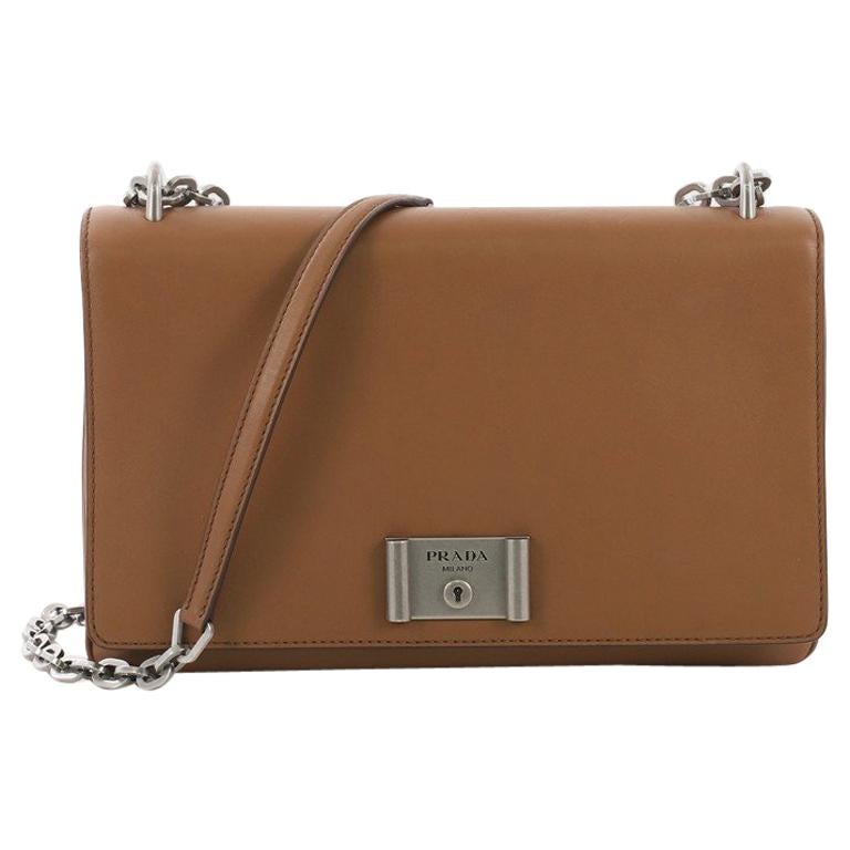 Prada Lux Chain Lock Flap Bag Vitello Soft Large at 1stDibs