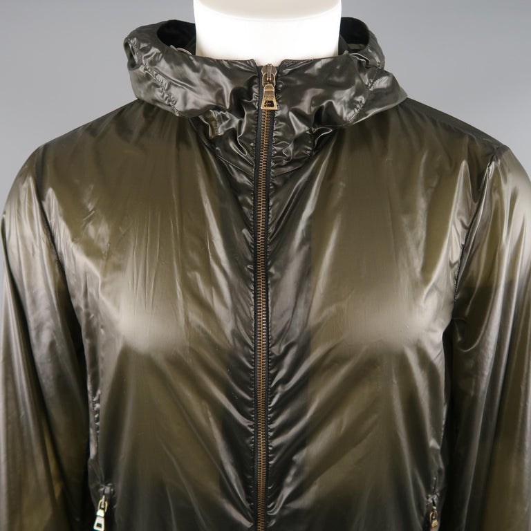 PRADA M Charcoal Polyamide Jacket at 1stDibs