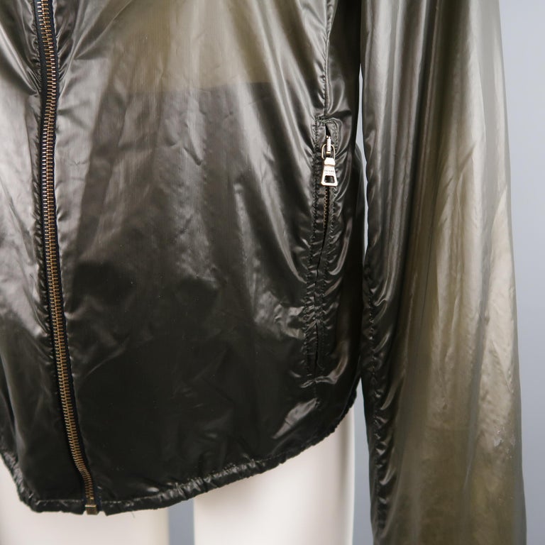 PRADA M Charcoal Polyamide Jacket at 1stDibs