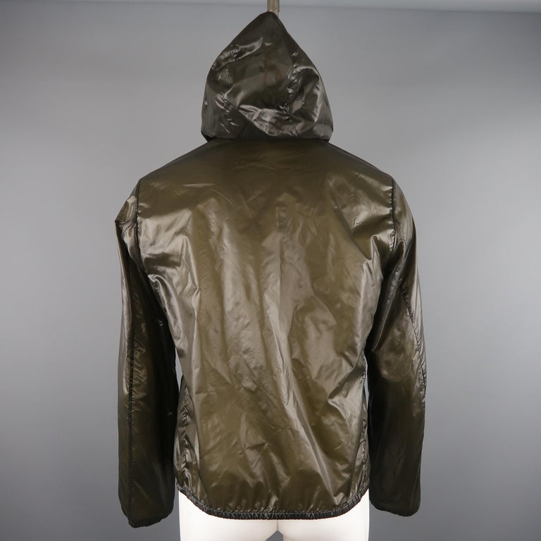 PRADA M Charcoal Polyamide Jacket at 1stDibs