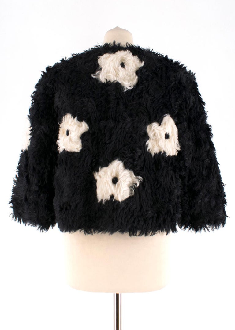Prada Mohair Blend Faux Fur Jacket with Daisy Print S 42 at 1stDibs ...