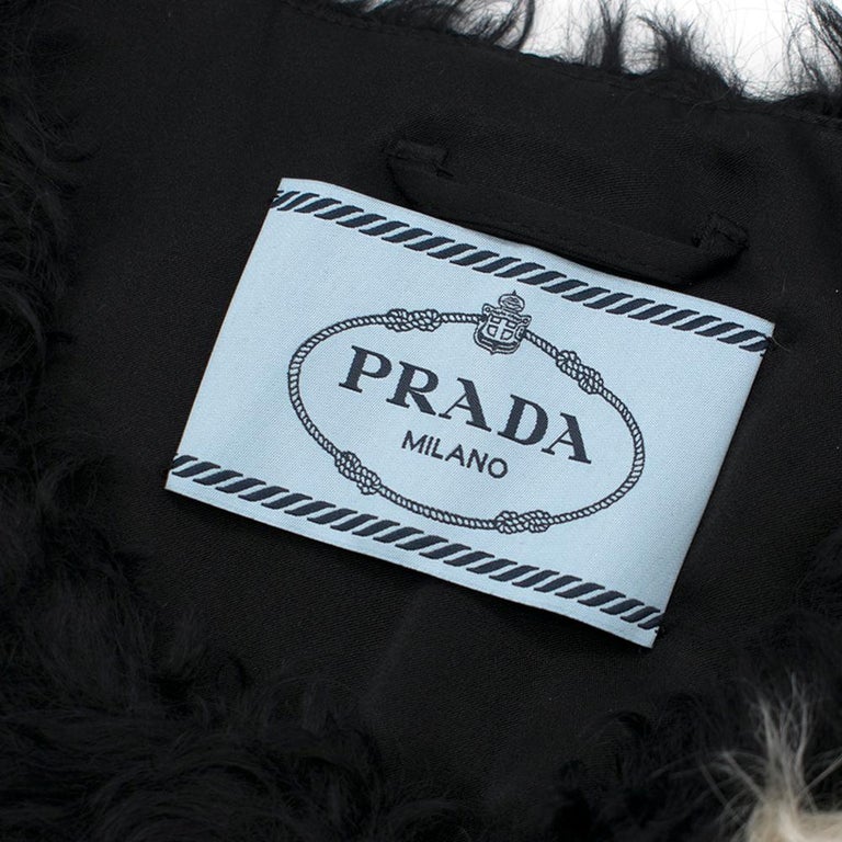Prada Mohair Blend Faux Fur Jacket with Daisy Print S 42 at 1stDibs ...