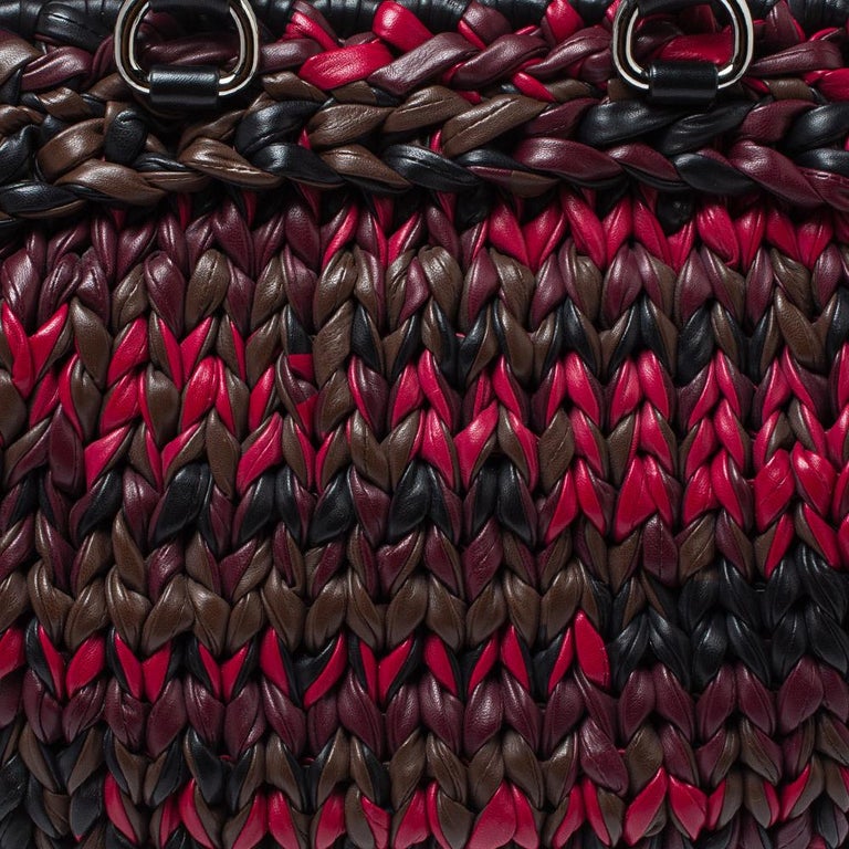 Prada Multicolor Braided Nappa Leather Tote at 1stDibs | prada ...