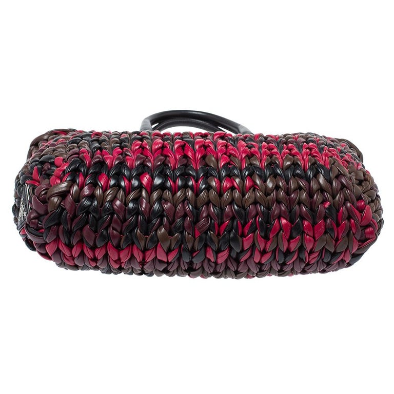 Prada Multicolor Braided Nappa Leather Tote at 1stDibs | prada ...