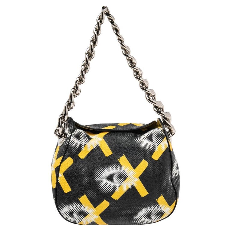 Prada Multicolor Daino St.Eyes Leather Chain Top Handle Bag at 1stDibs