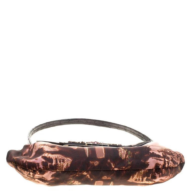 Prada Multicolor Nylon Crystal Embellished Shoulder Bag For Sale at ...