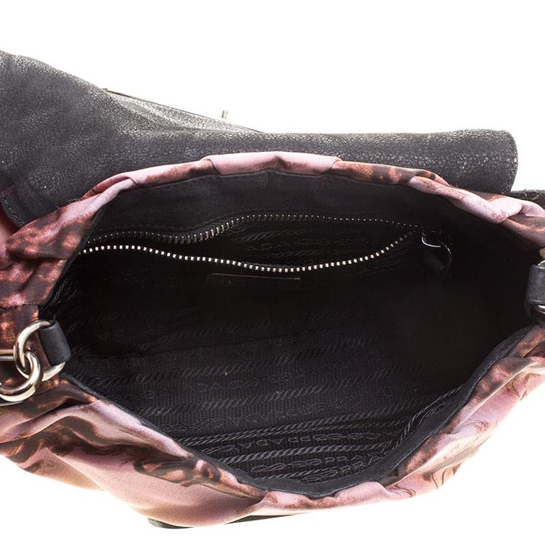 Prada Multicolor Nylon Crystal Embellished Shoulder Bag For Sale at ...