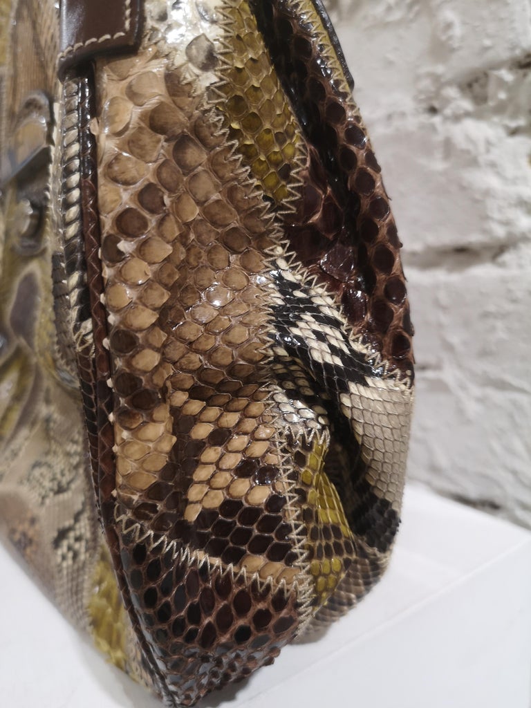 Prada multicoloured python leather shoulder bag For Sale at 1stDibs