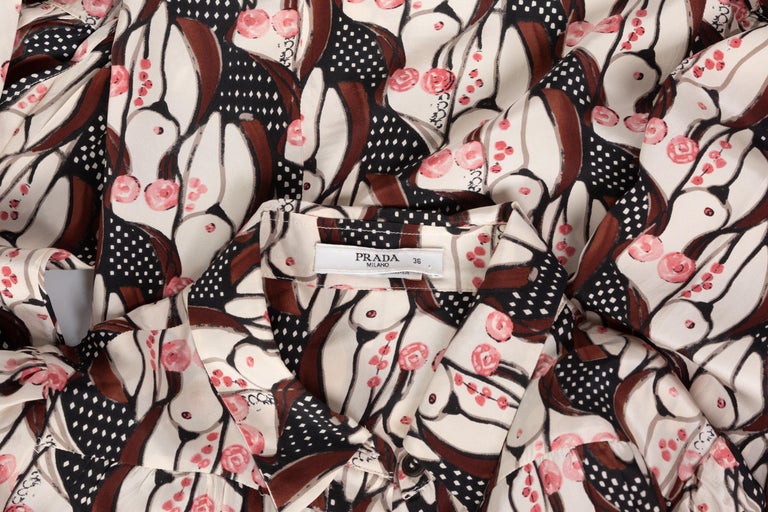 Prada Naked Lady Print Silk Blouse Sex And The City 2001 At 1stdibs
